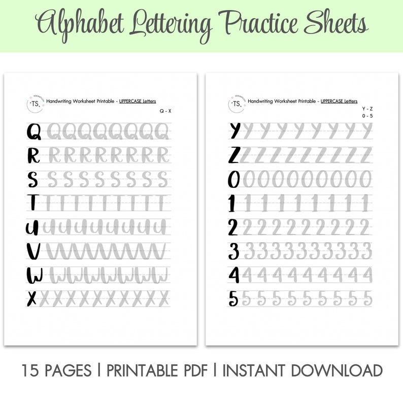 Handwriting Sheet Practice Guide, Improve Handwriting, ABC Letter ...