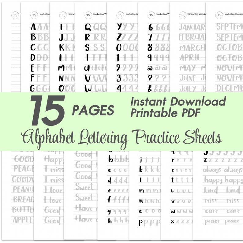 Handwriting Sheet Practice Guide, Improve Handwriting, ABC Letter ...