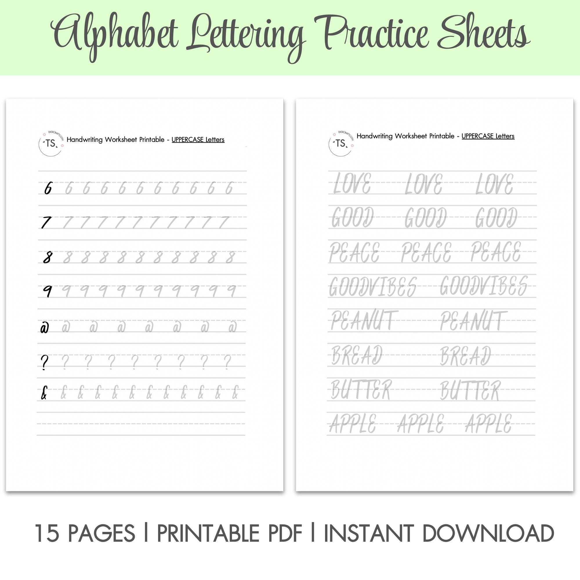 Neat Handwriting Sheet Practice Guide, Improve Handwriting, ABC Letter ...