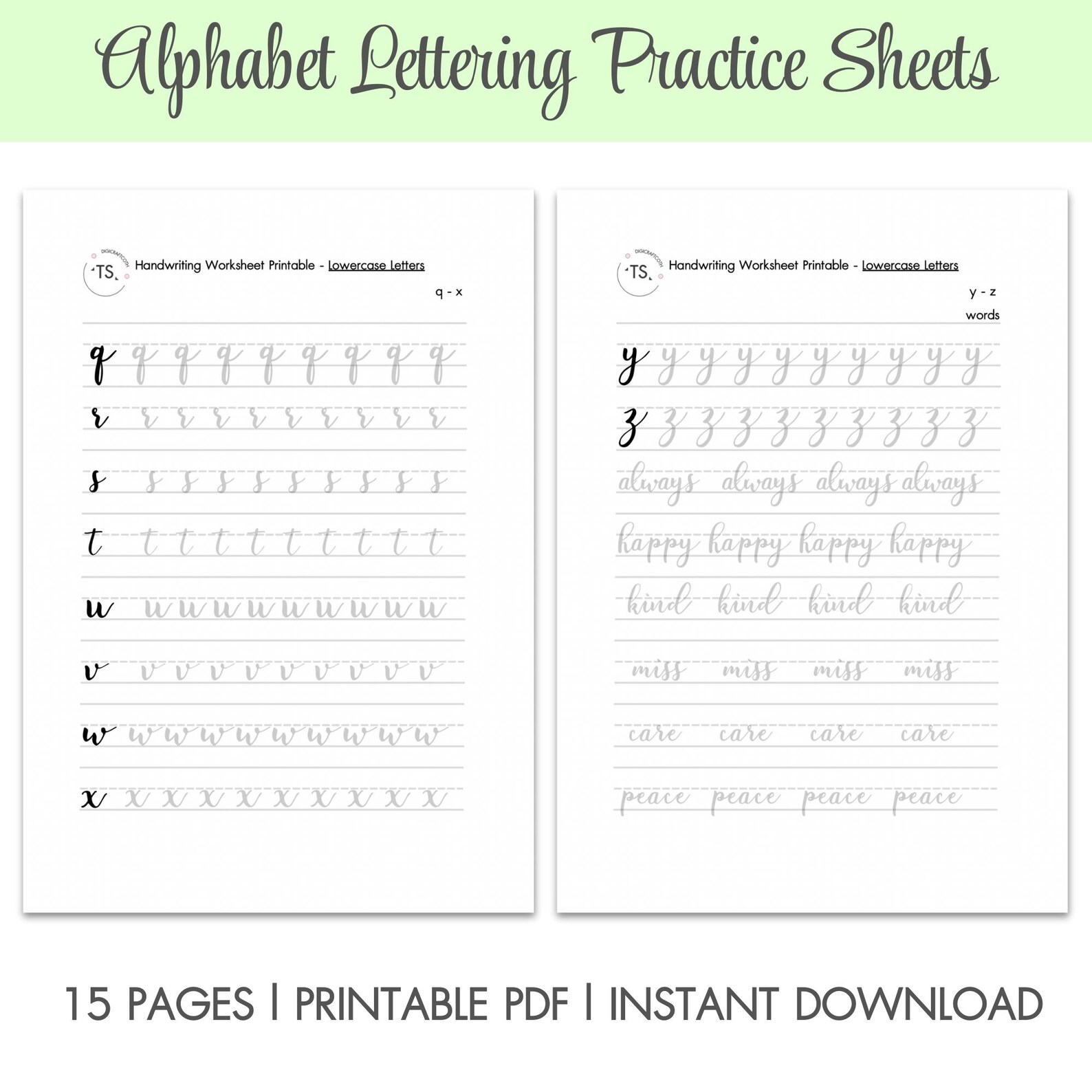 Cute Handwriting Practice Sheet, Neat Handwriting Workbook, Cute Hand ...