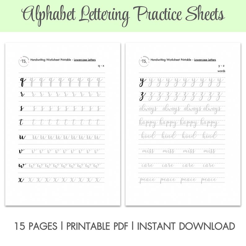 Neat Handwriting Sheet Practice Guide, Back to School, ABC Letter ...