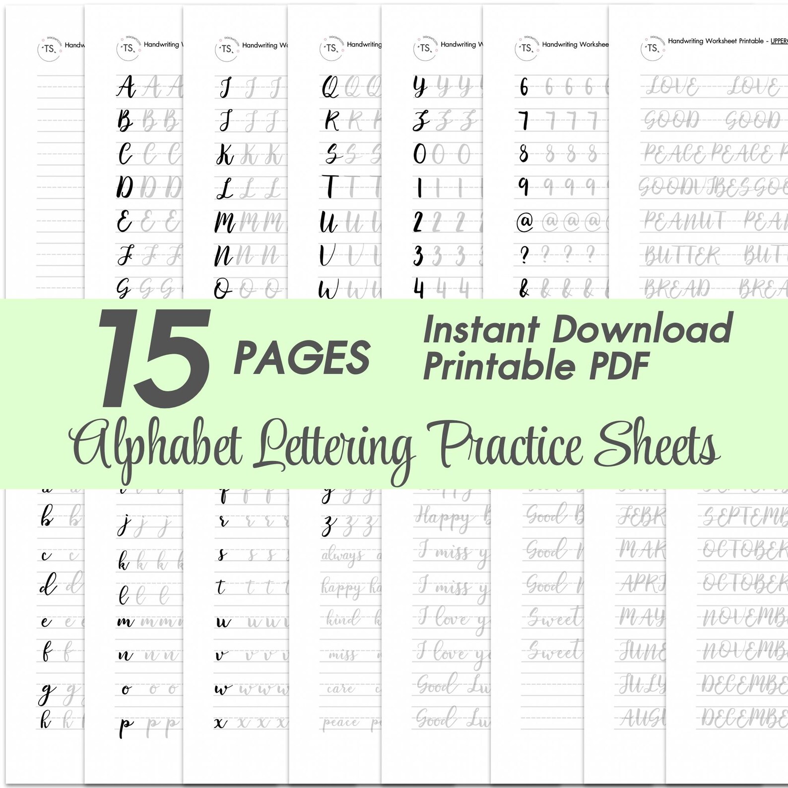 Cute Handwriting Practice Sheet, Neat Handwriting Workbook, Cute Hand ...