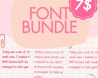 Handwriting Font Bundle: Teacher Student Fonts (OTF, TTF) - Etsy