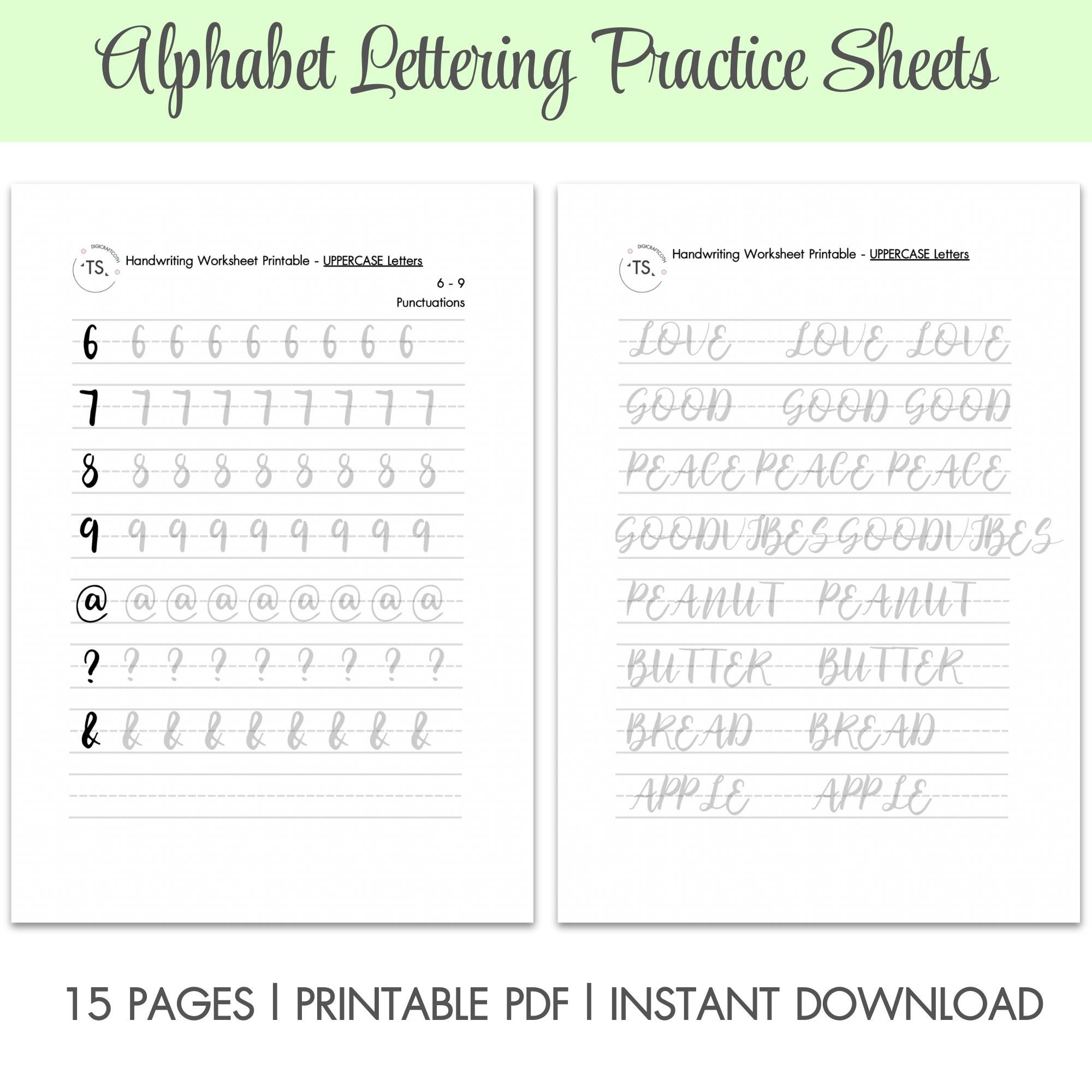 Cute Handwriting Practice Sheet, Neat Handwriting Workbook, Cute Hand ...