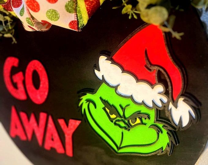 Grinch Go Away Door Sign DIGITAL DOWNLOAD - Etsy Canada