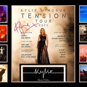Kylie Minogue Tension Tour 2025 Signed Framed Memorabilia - Etsy Australia
