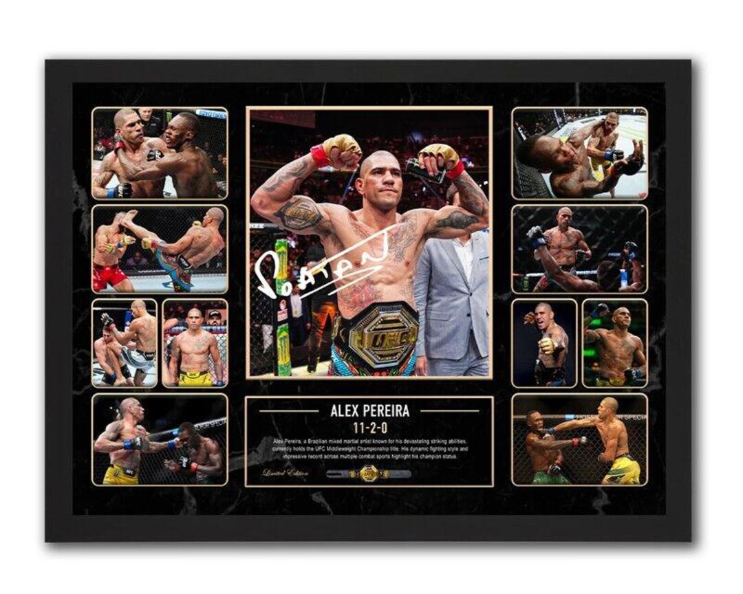 Ufc Alex Pereira Signed Poster Limited Edition Framed Memorabilia - Etsy