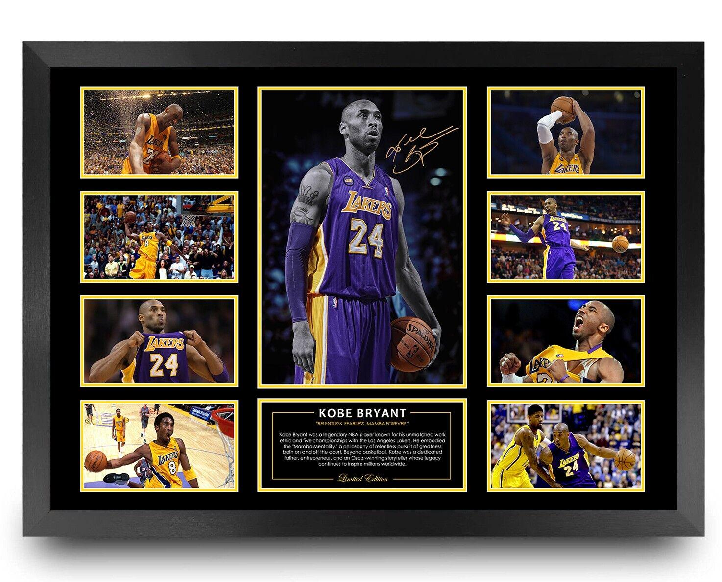Kobe Bryant La Lakers Signed Photo Limited Edition Framed Memorabilia ...