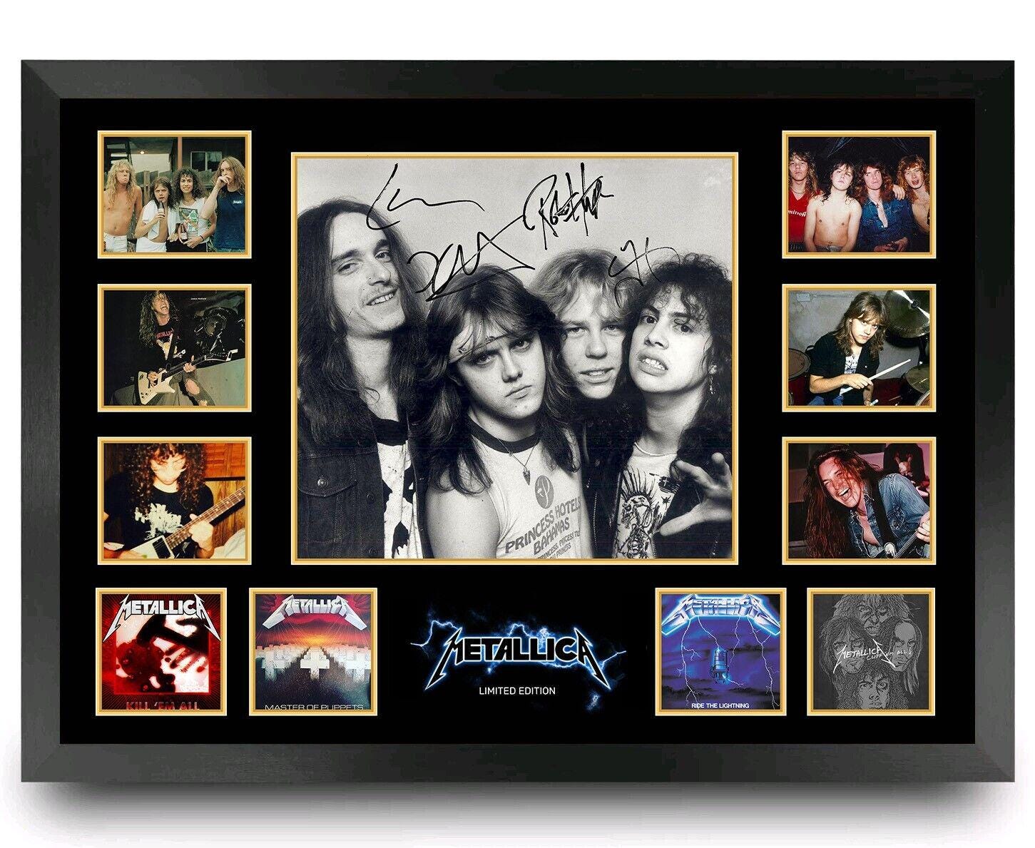 Metallica Signed Limited Edition Framed Memorabilia - Etsy