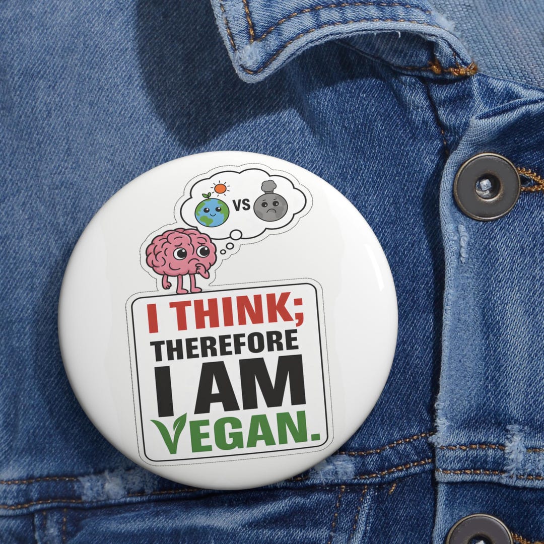 Vegan Pin Vegan Activist Badge Cruelty-free Animal Rights Advocacy Eco ...