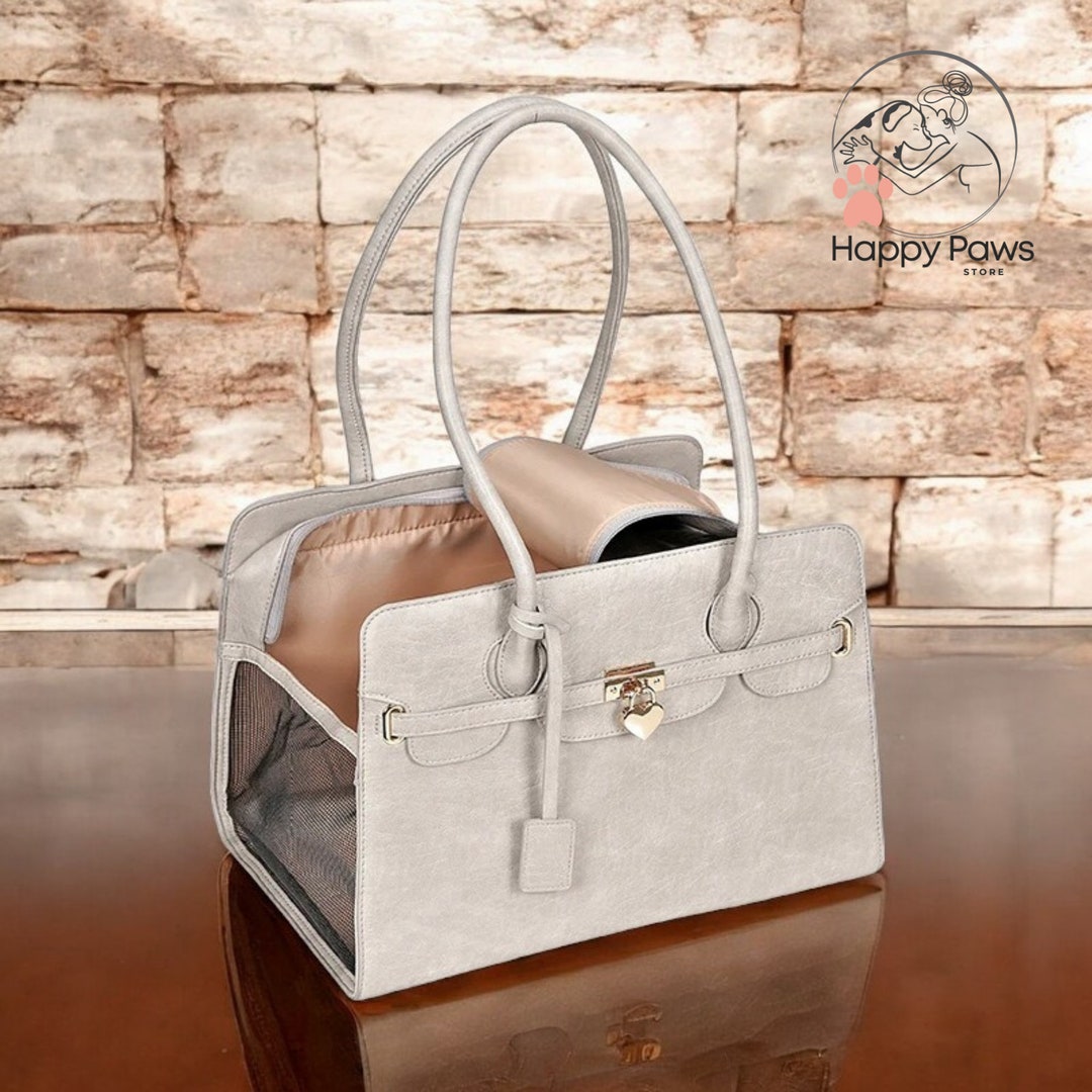 Luxury PU Leather Dog Carrier Bag – Stylish Small Pet Travel Tote - Etsy