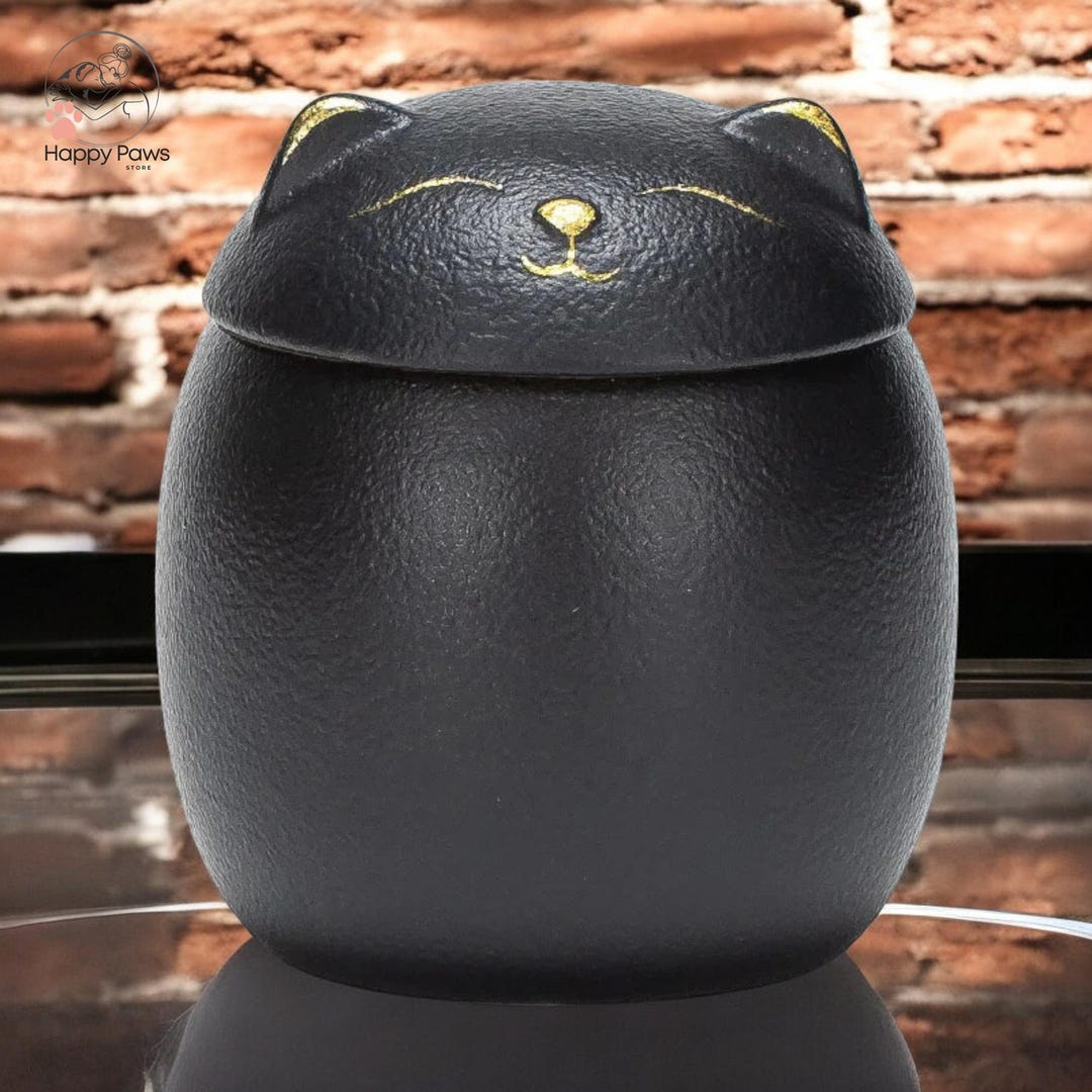 Pet Memorial Urn, Elegant 200ml Ceramic Ashes Jar for Dogs, Cats ...
