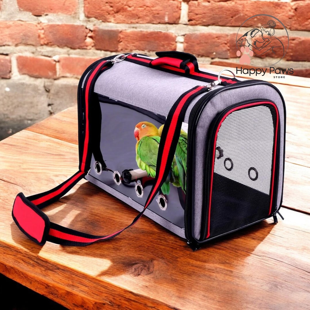Bird Travel Bag, Portable Parrot Carrier With Perch, Breathable Design ...
