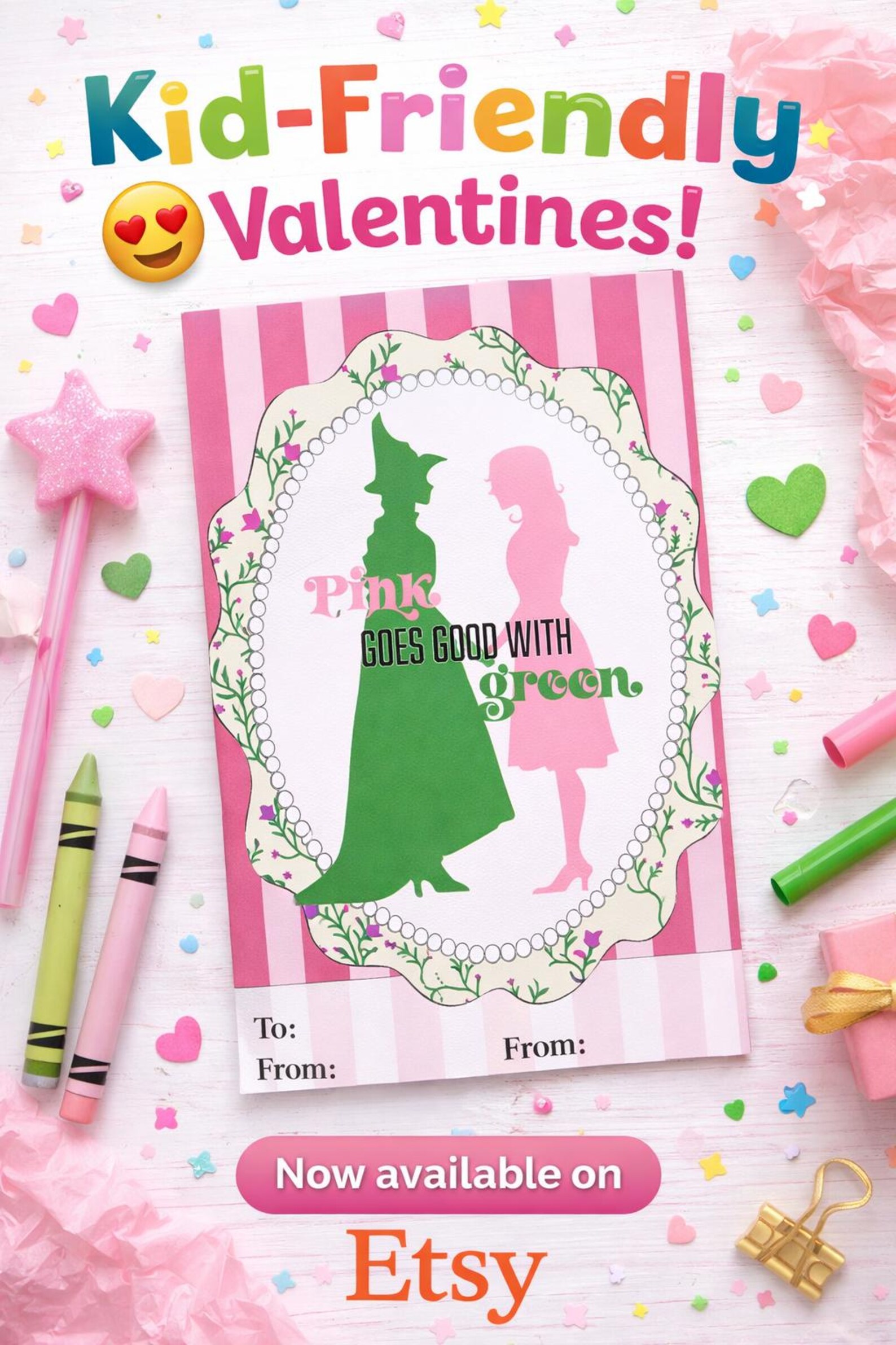 Wicked Inspired Valentine Card Bundle Printable | Broadway Musical ...