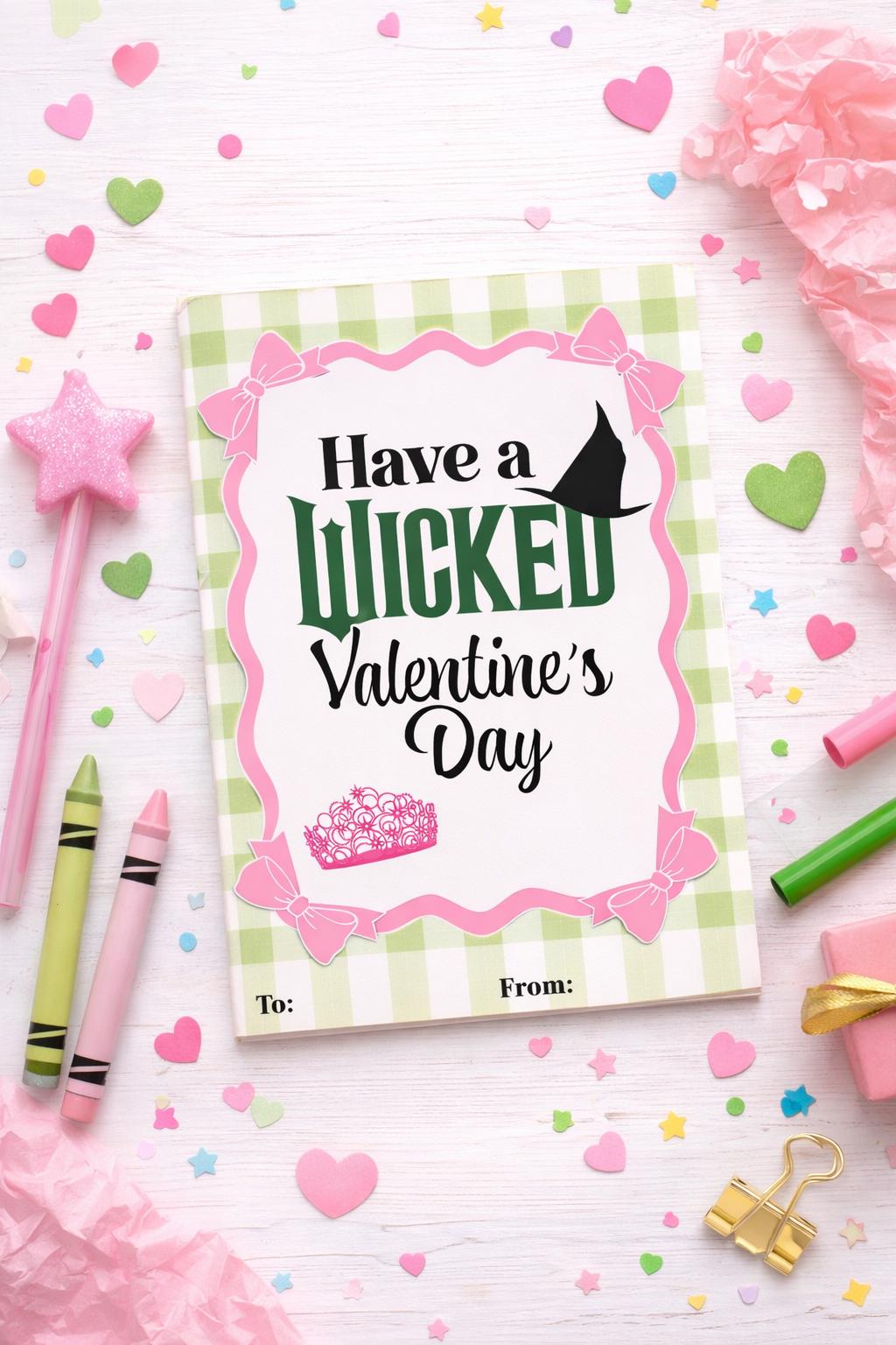 Wicked Inspired Valentine Card Bundle Printable | Broadway Musical ...