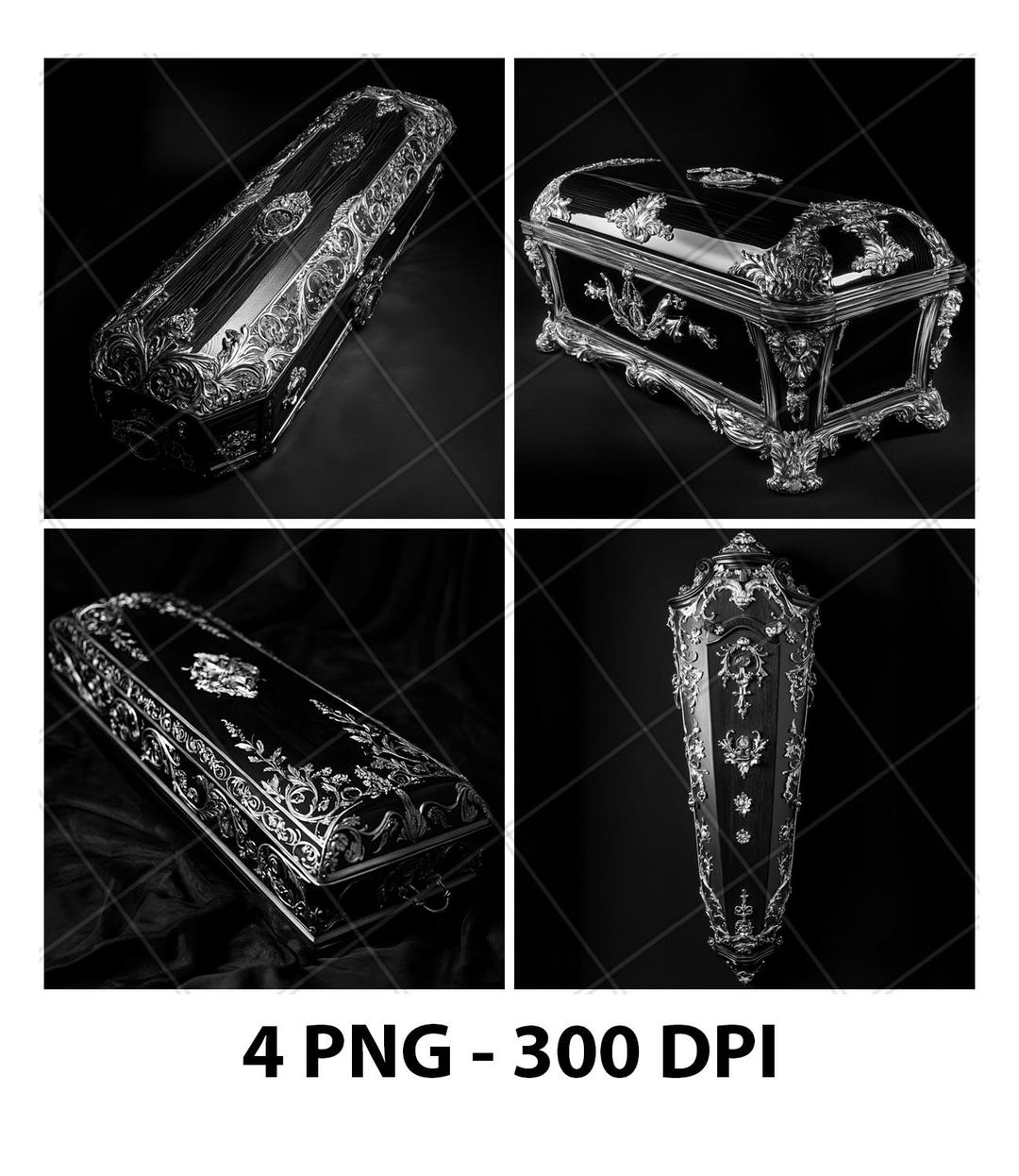 Old Casket Old Vampire Coffin Laser Engrave File PNG Coffin Laser ...
