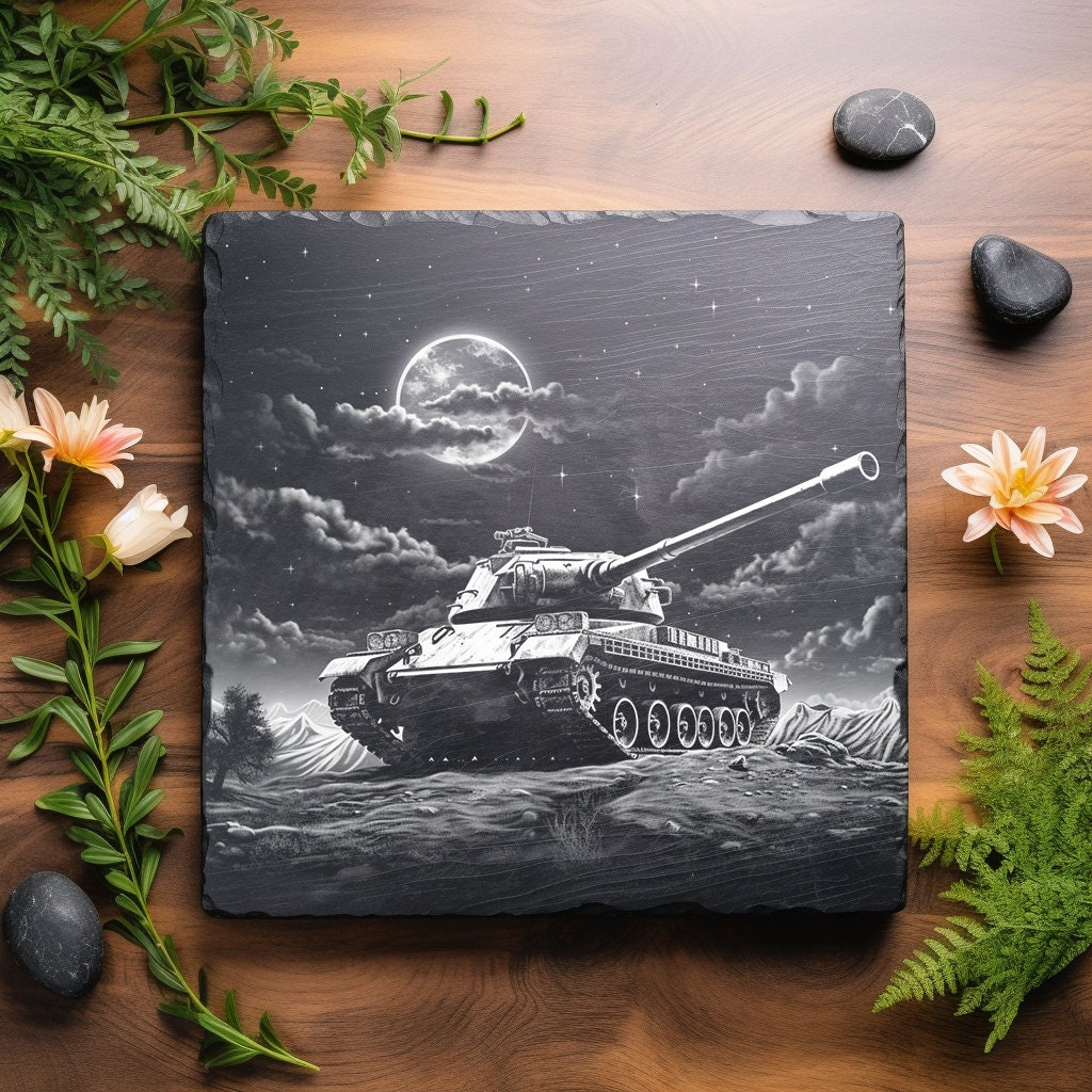 Battle Tank Laser Engrave File PNG Tank Laser File Tank Slate File Tank ...