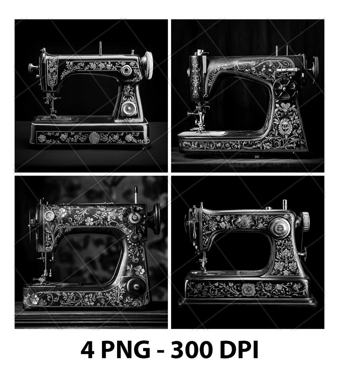 Antique Old Sewing Machine Laser Engrave File PNG Sewing Laser Sewing ...