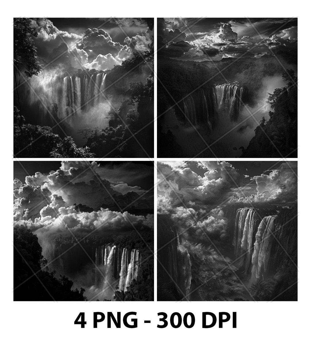 Waterfalls Laser Engrave File PNG Waterfalls Laser File Waterfalls ...