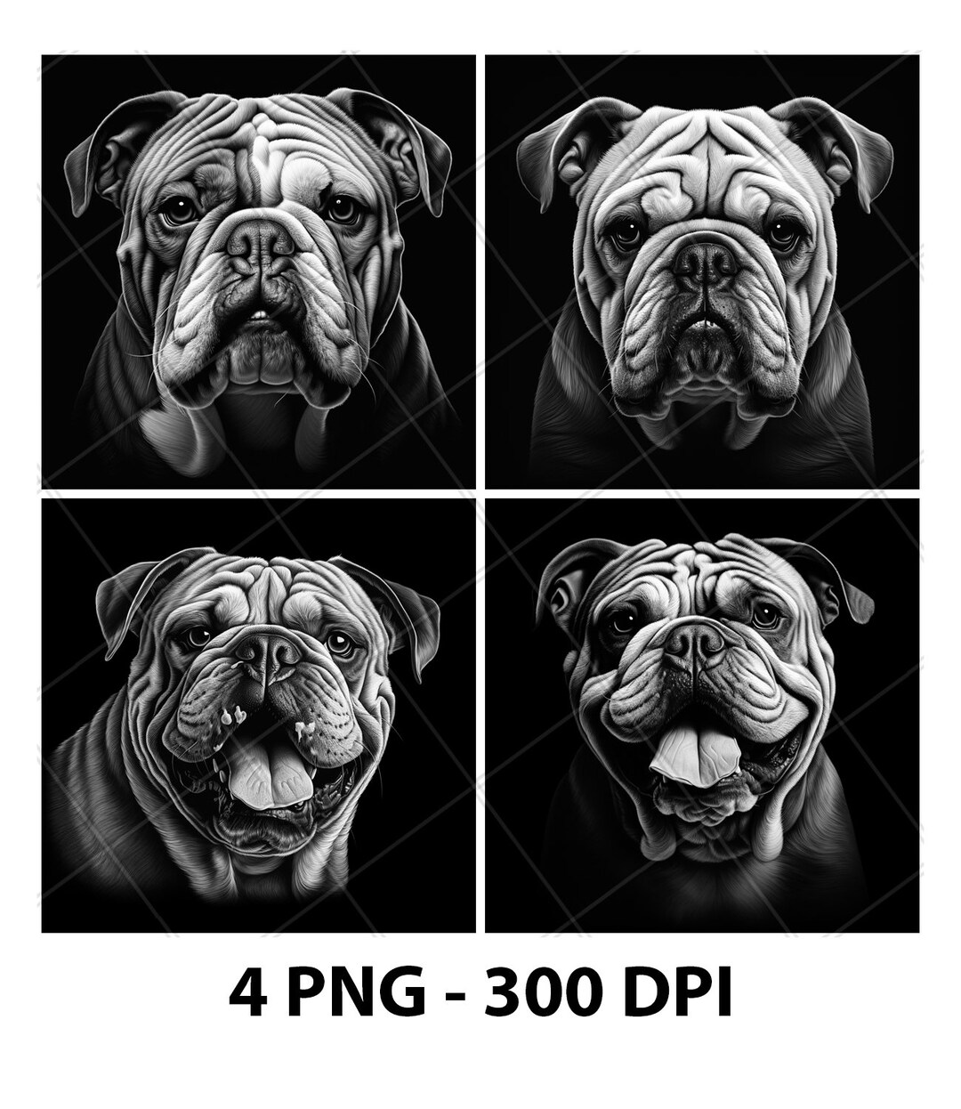 Bulldog Laser Engrave File PNG Bulldog Laser File Bulldog Slate File ...