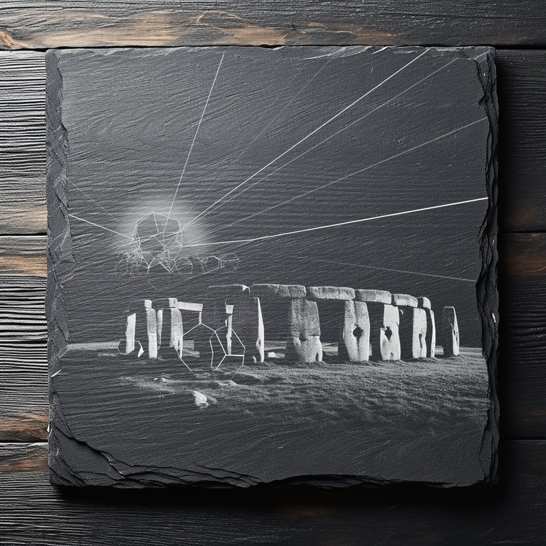 Stonehenge Boulders PNG Laser Engraved File Slate Illusion CNC Wood ...