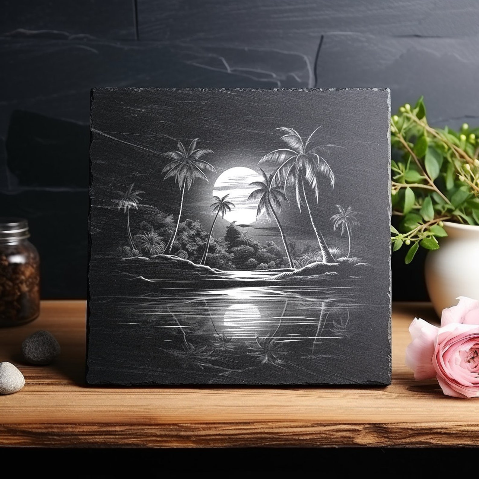 Island Laser Engrave File PNG Island Laser File Island Slate File ...