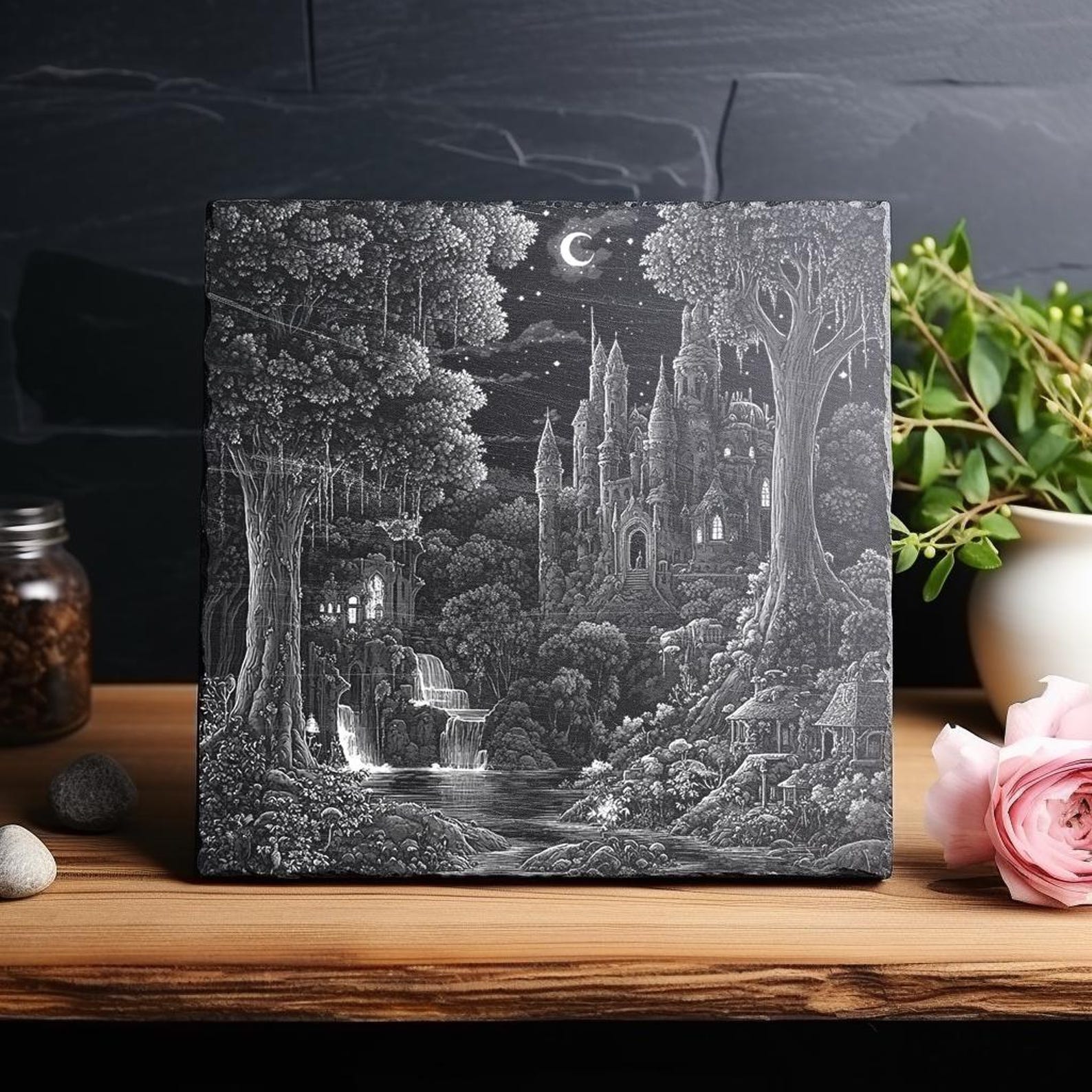 Palace Kingdom Laser Engraved File PNG Palace Laser File Palace Slate ...