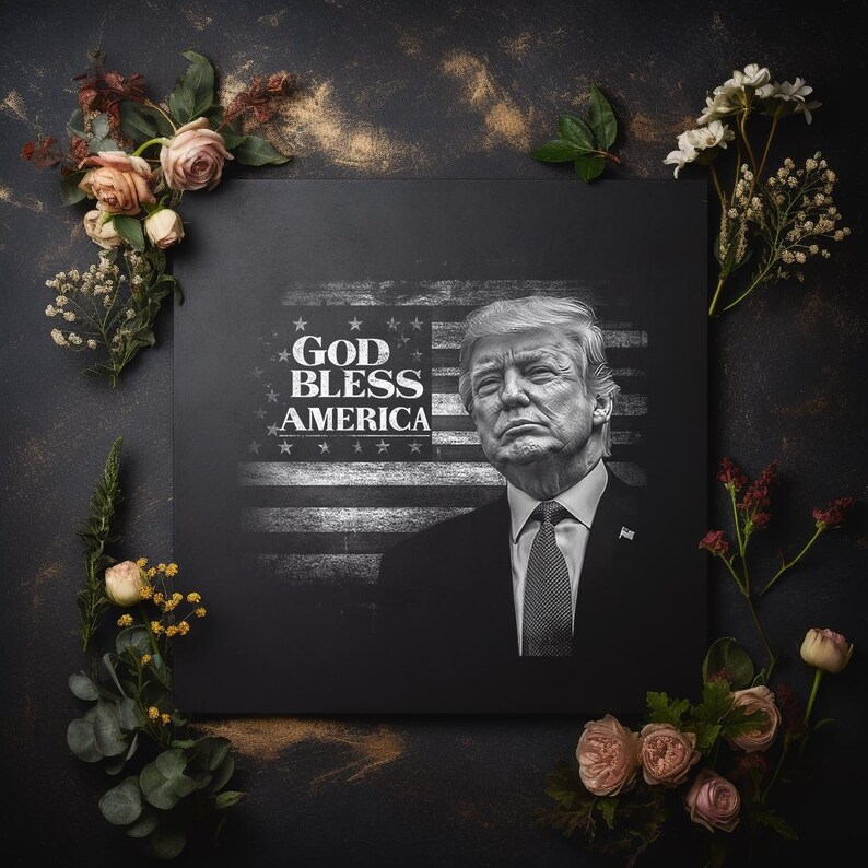 Donald Trump US President USA Flag Laser Engraved File PNG Trump Laser ...