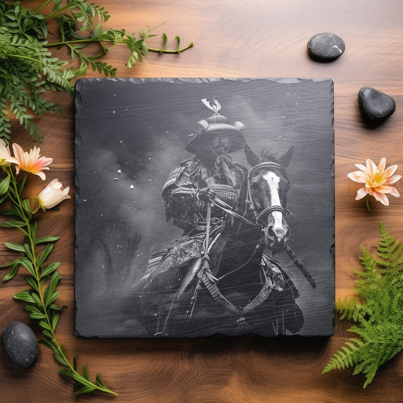 Samurai Laser Engraved File PNG Samurai Laser File Samurai Slate File ...