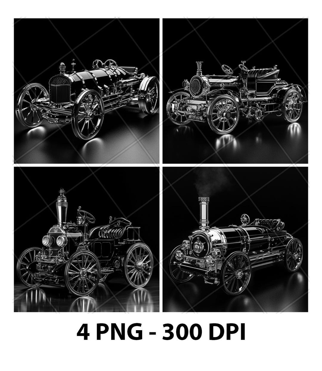 Old Car Steam Engine Antique Laser Engrave File PNG Old Car Laser Old ...