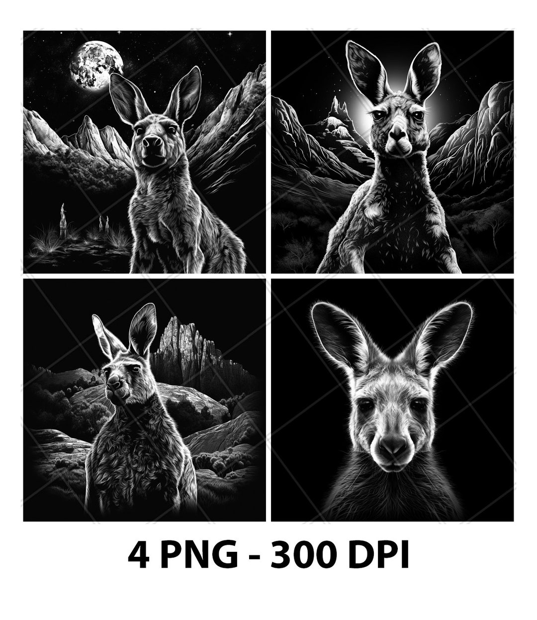 Kangaroo Laser Engrave File PNG Kangaroo Laser File Kangaroo Slate File ...