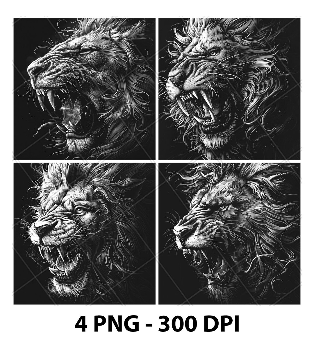 Angry Lion Laser Engrave File PNG Lion Laser File Lion Slate File Lion ...