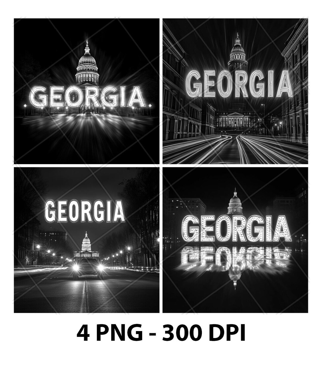 State of Georgia USA State Capital Laser Engrave File PNG Georgia Laser ...