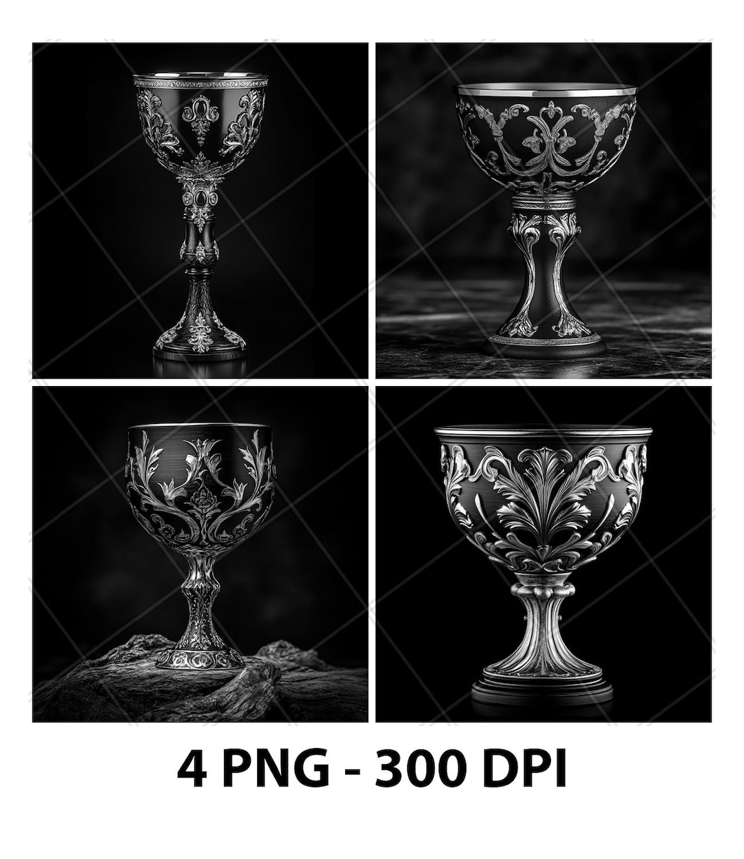 Ancient Chalice Goblet Wine Glass Laser Engrave File PNG Chalice Laser ...