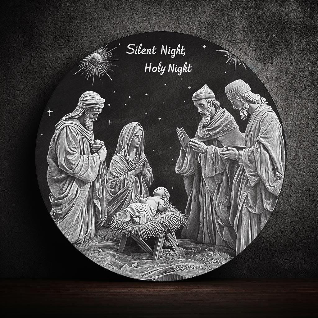 Nativity Christmas Laser Engrave File PNG Nativity Laser File Nativity ...