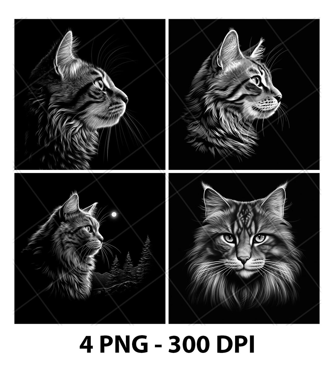 Face Cat Laser Engrave File PNG Cat Laser File Cat Slate File Cat ...