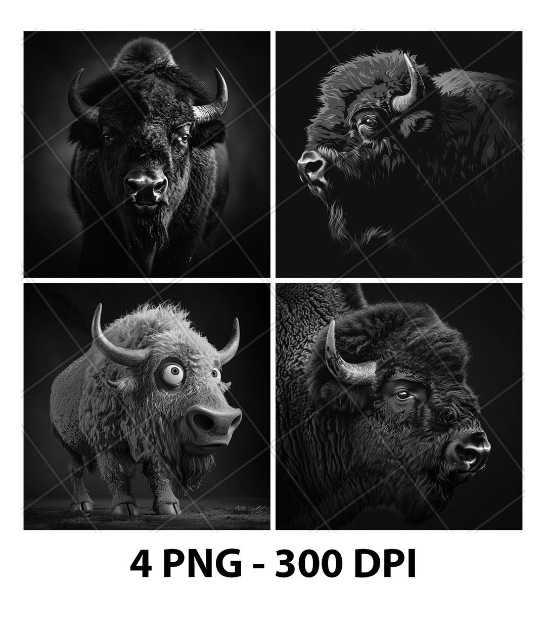 Bison Laser Engrave File PNG Bison Laser File Bison Slate File Bison ...
