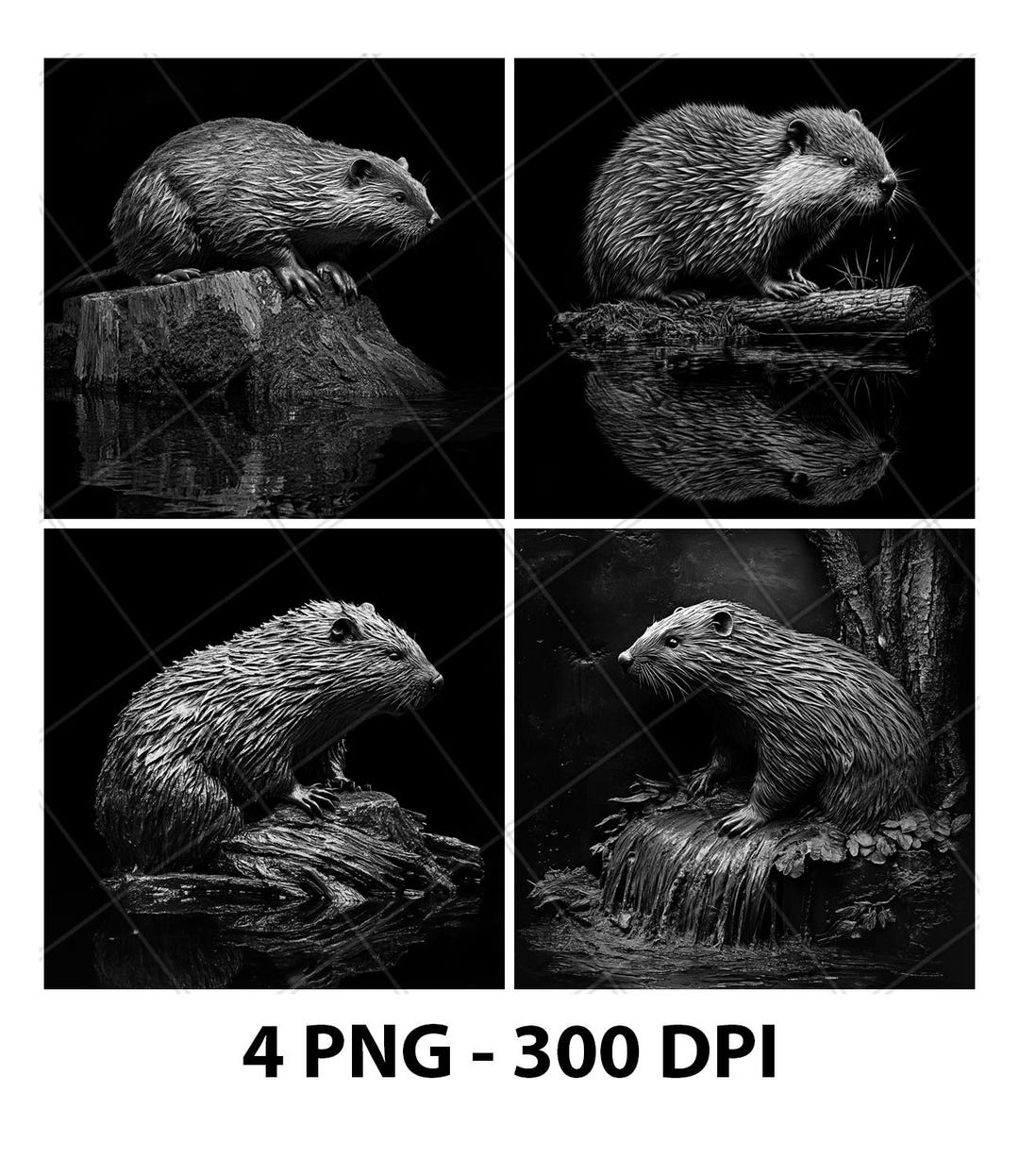 Beaver Stream Tree Stump Canada Laser Engrave File Beaver Laser PNG ...