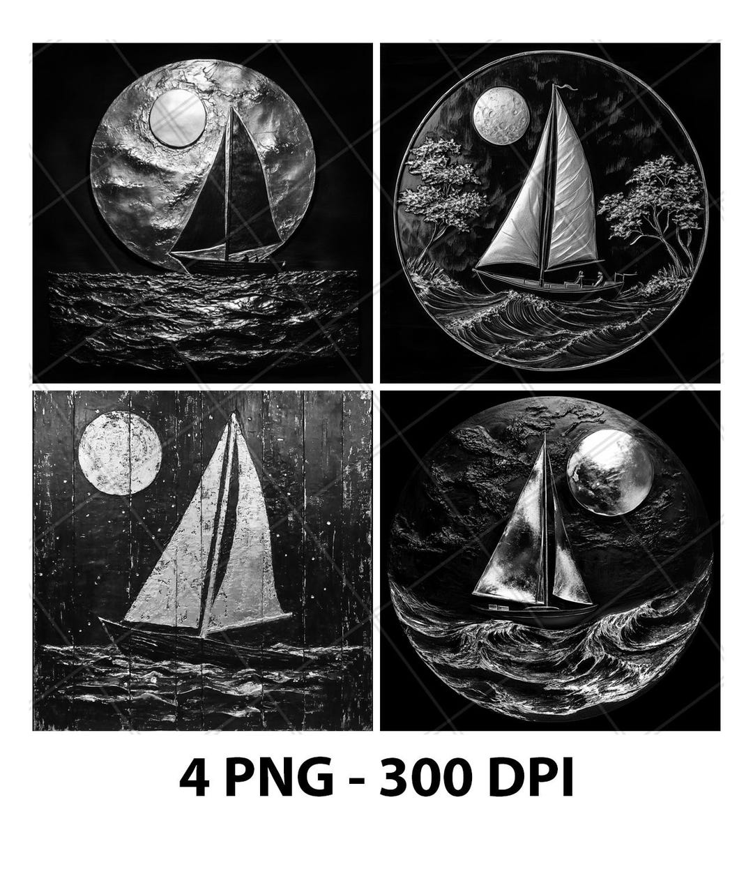 Sailboat Sail Ship Laser Engrave File PNG Sailboat Laser Sailboat Slate ...