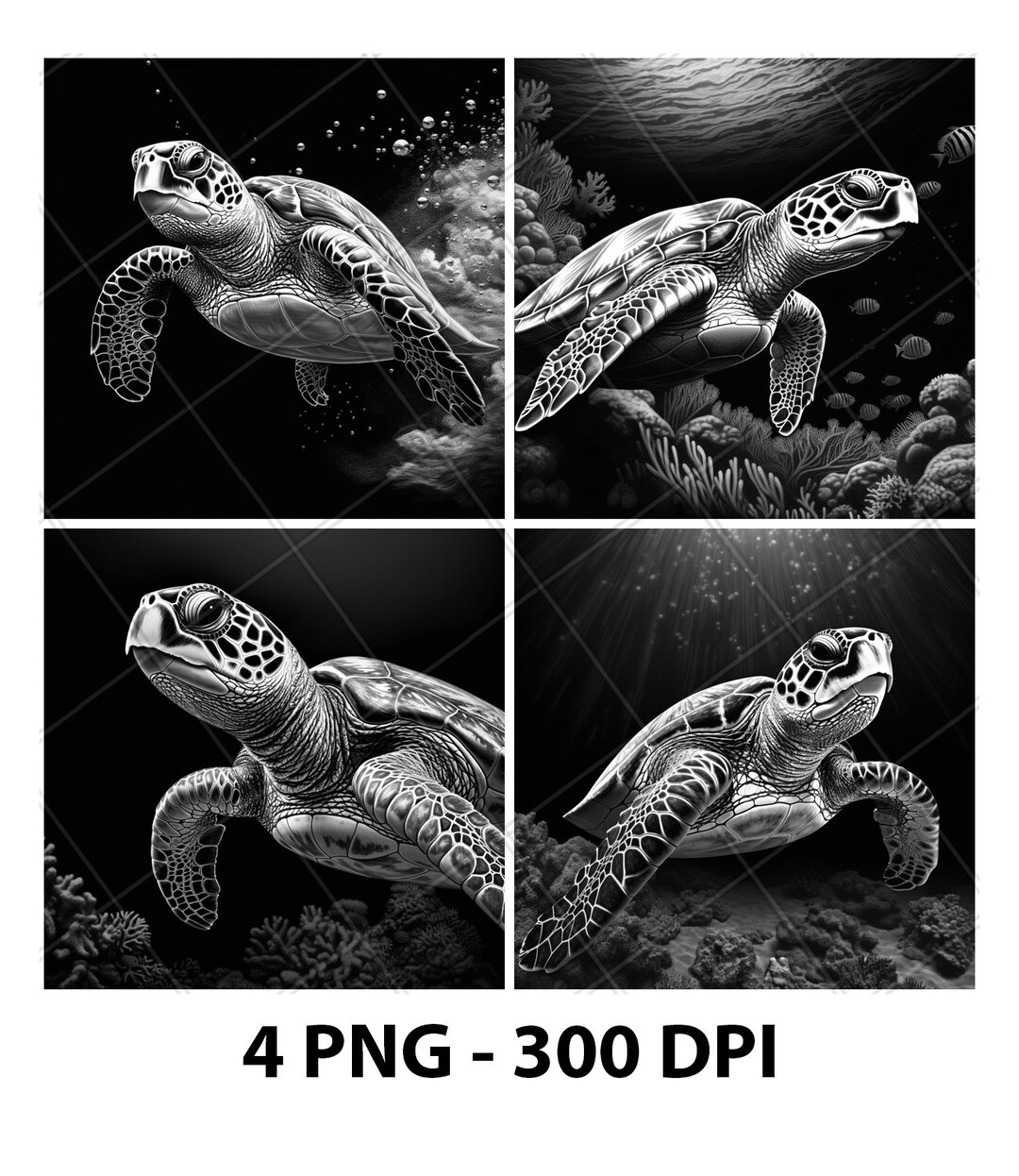 Sea Turtle Laser Engrave File PNG Sea Turtle Laser File Sea Turtle ...