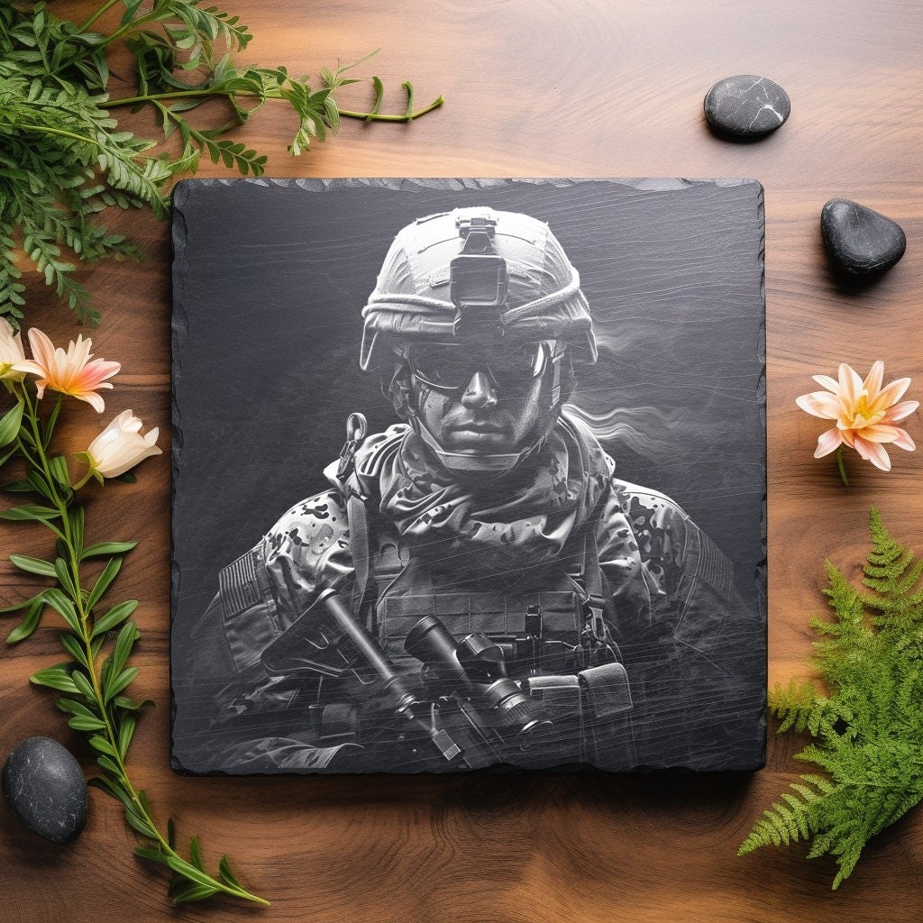 US Soldier Laser Engrave File PNG Soldier Laser File Soldier Slate File ...