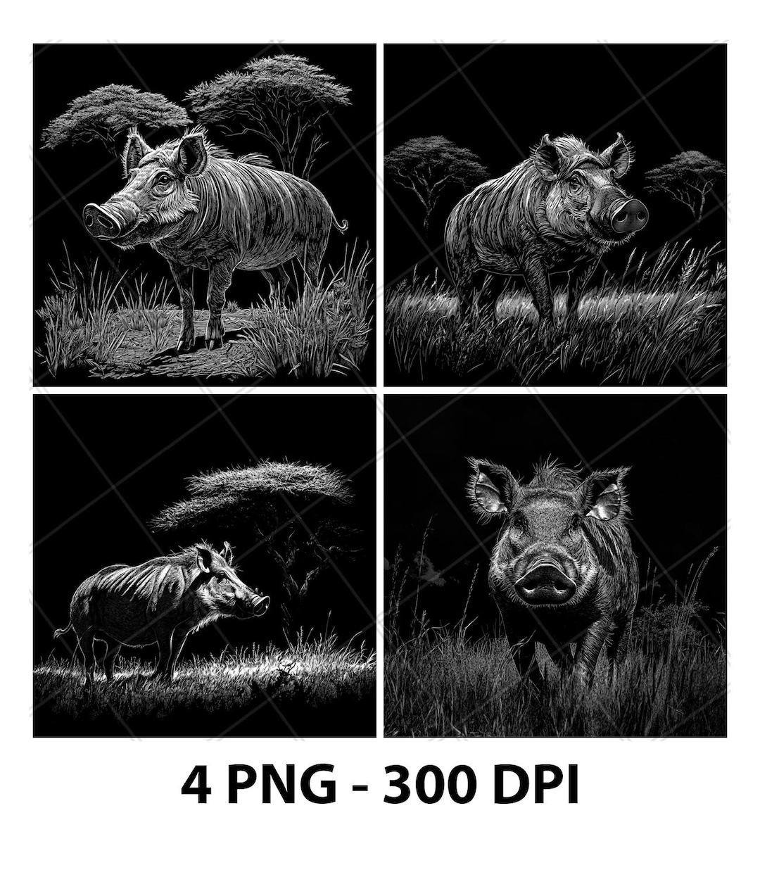Warthog Laser Engraved File PNG Warthog Laser File Warthog Slate File ...