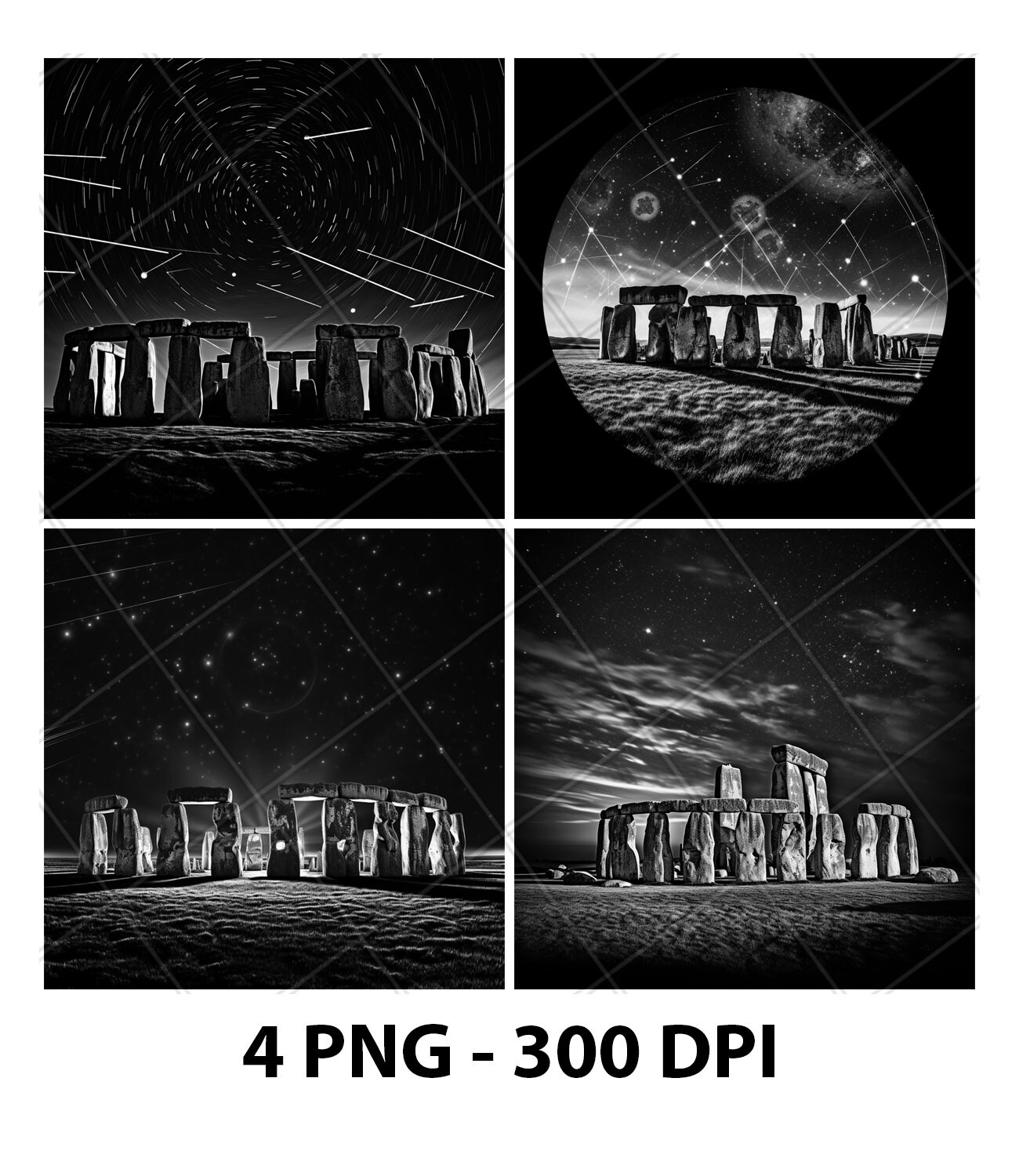 Stonehenge Boulders PNG Laser Engrave File Slate Illusion CNC Wood ...