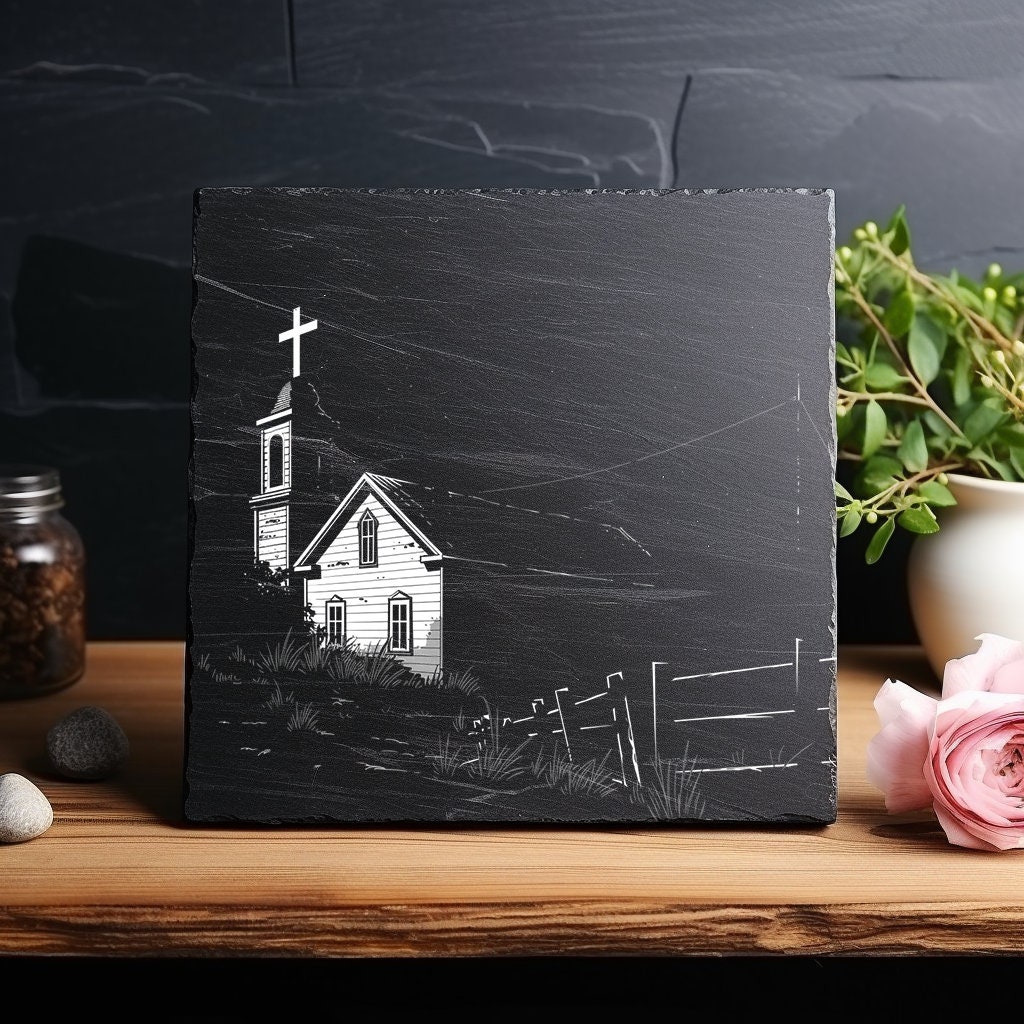Church Laser Engrave File PNG Church Laser File Church Slate File ...