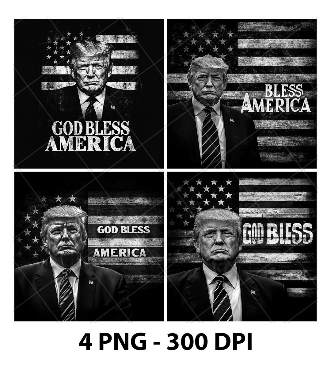 US President Donald Trump Portrait Laser Engrave File PNG Trump Laser ...