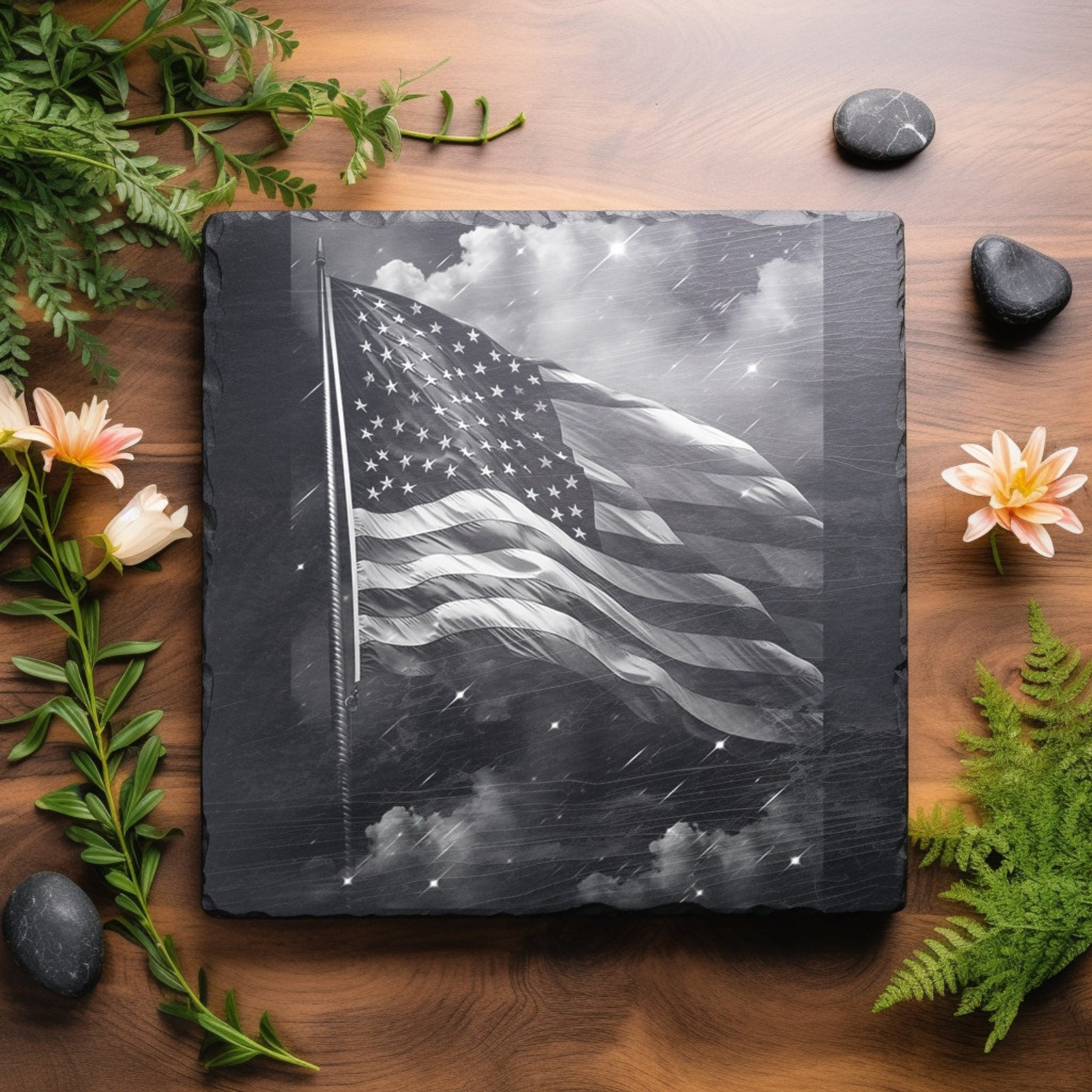 USA Flag Laser Engrave File Png USA Flag Laser File USA Flag Slate File ...