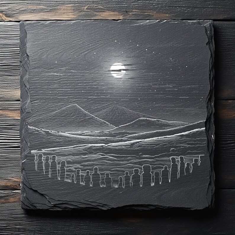 Easter Island Moai Statue PNG Laser Engrave File Slate Illusion CNC ...