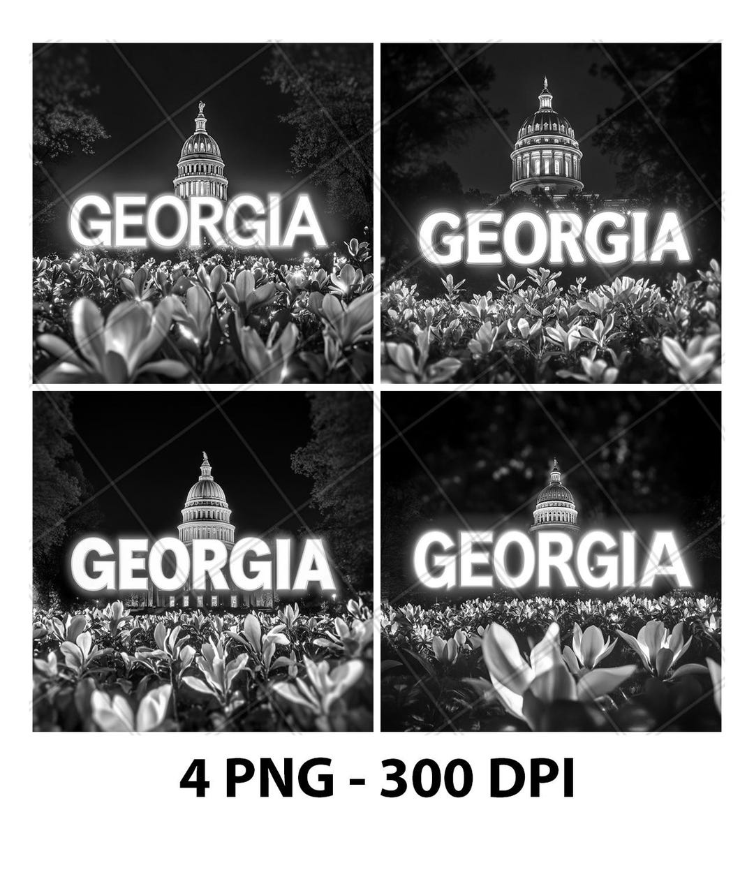 State of Georgia USA State Capital Laser Engrave File PNG Georgia Laser ...