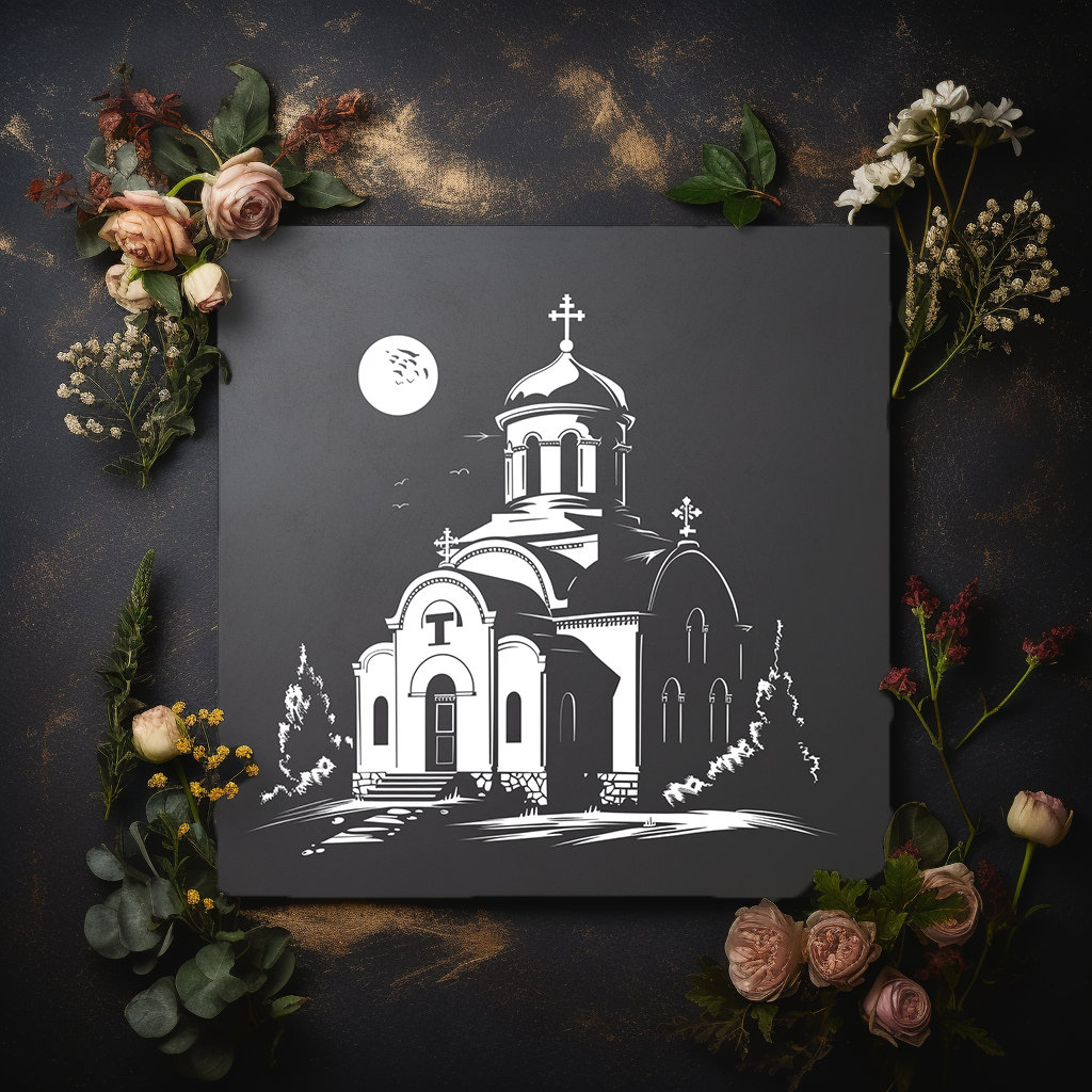 Church Laser Engrave File PNG Church Laser File Church Slate File ...