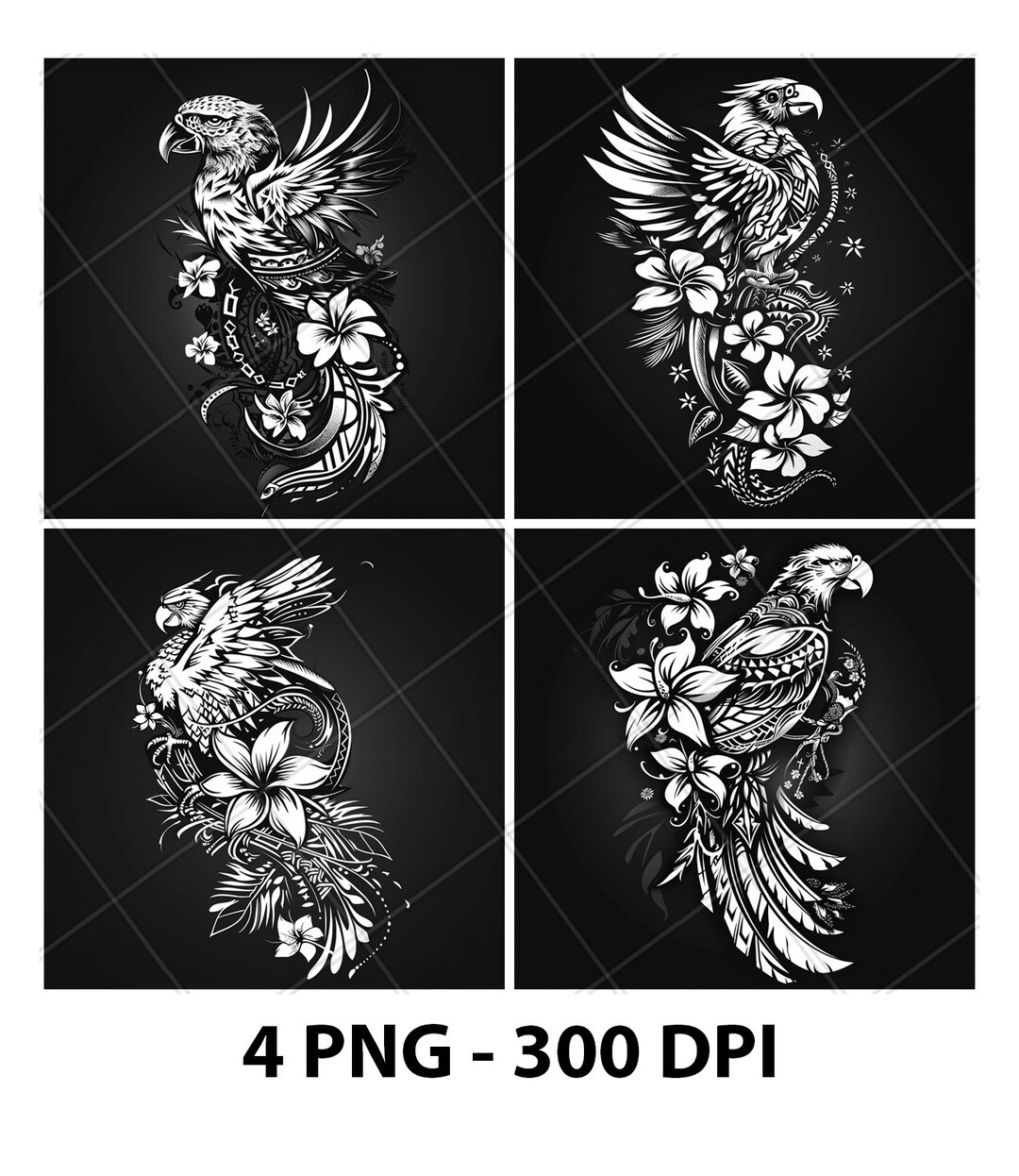 Floral Bird Laser Engrave File PNG Bird Laser File Bird Slate File Bird ...